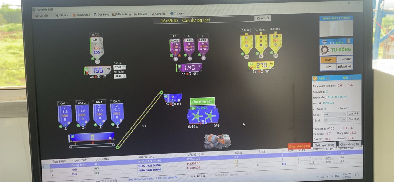 Concrete batching plant software